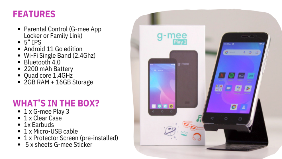 G-Mee Play 3-Smartplayer (not a Smartphone) for Kids- ‘Android iPod ...